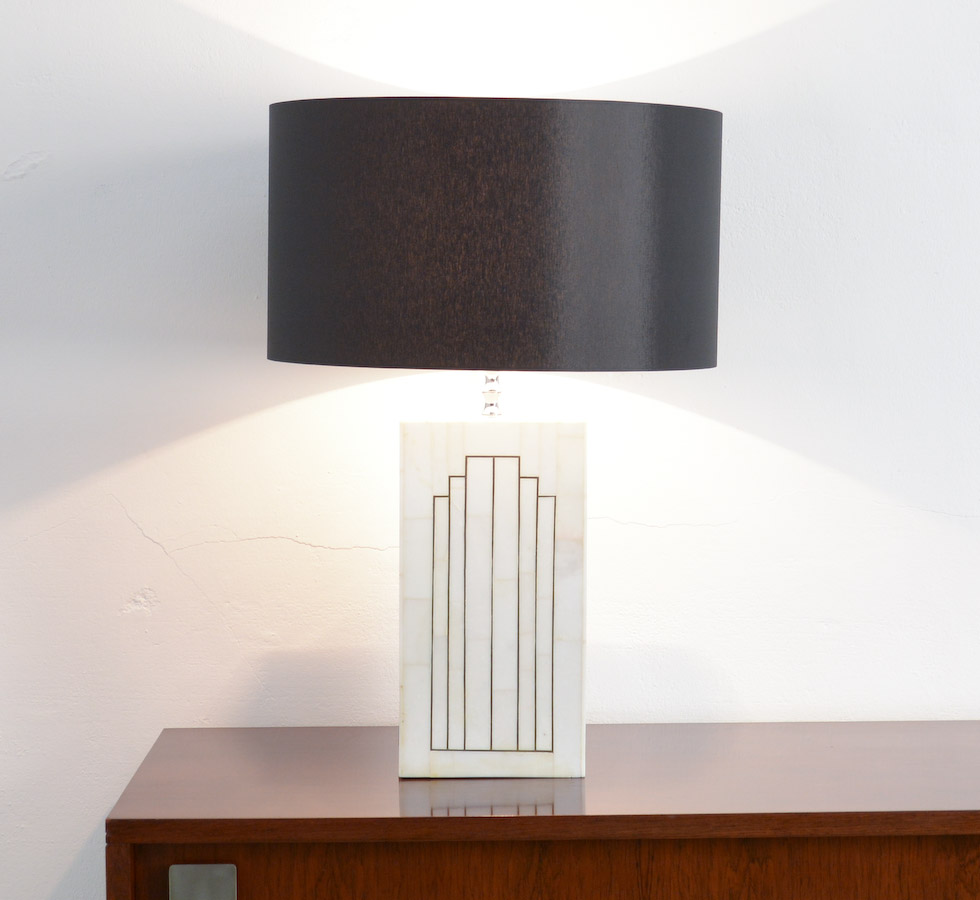 Geometric Marble Table Lamp - Vintage Design Point