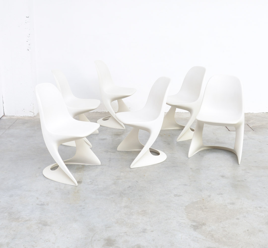 White Vintage Dining Chairs by Alexander Begge for Casala, 1975 ...