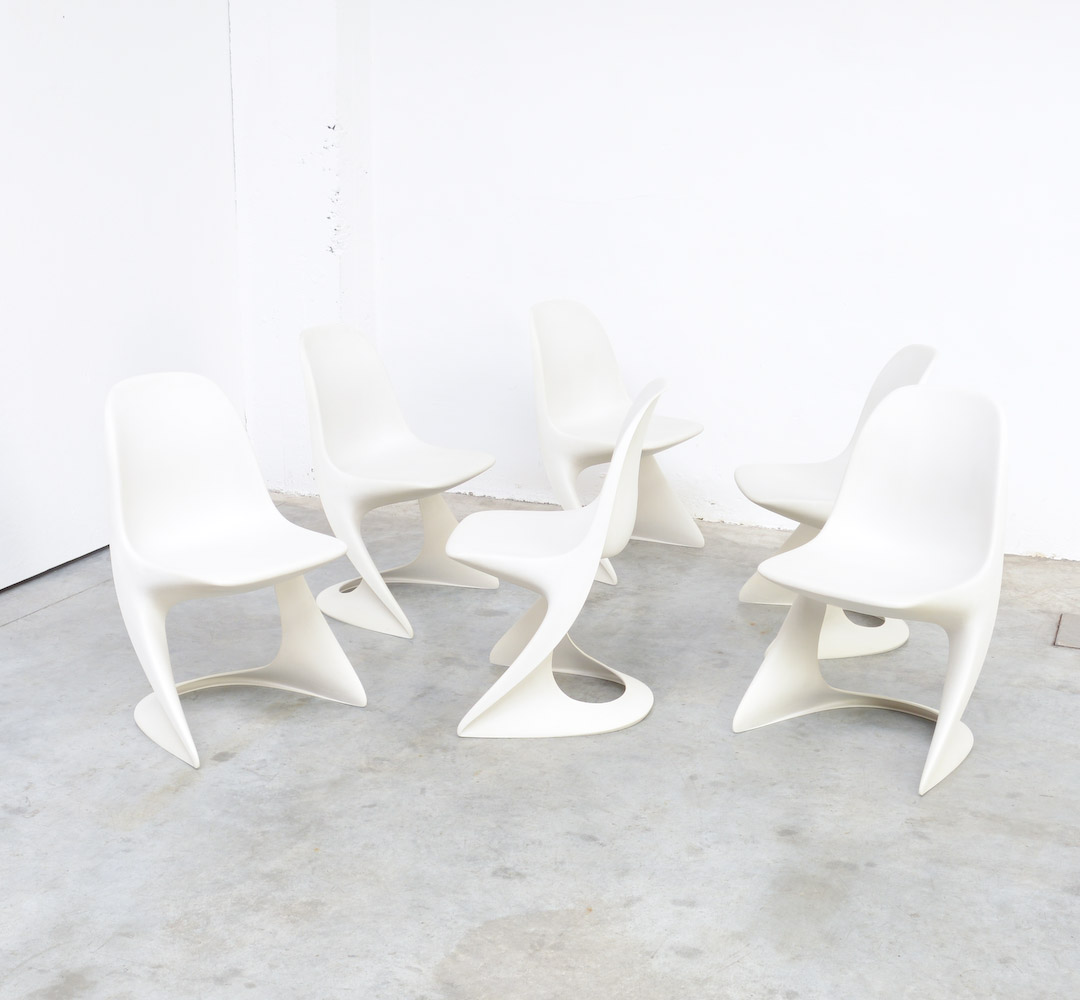 White Vintage Dining Chairs by Alexander Begge for Casala, 1975 ...