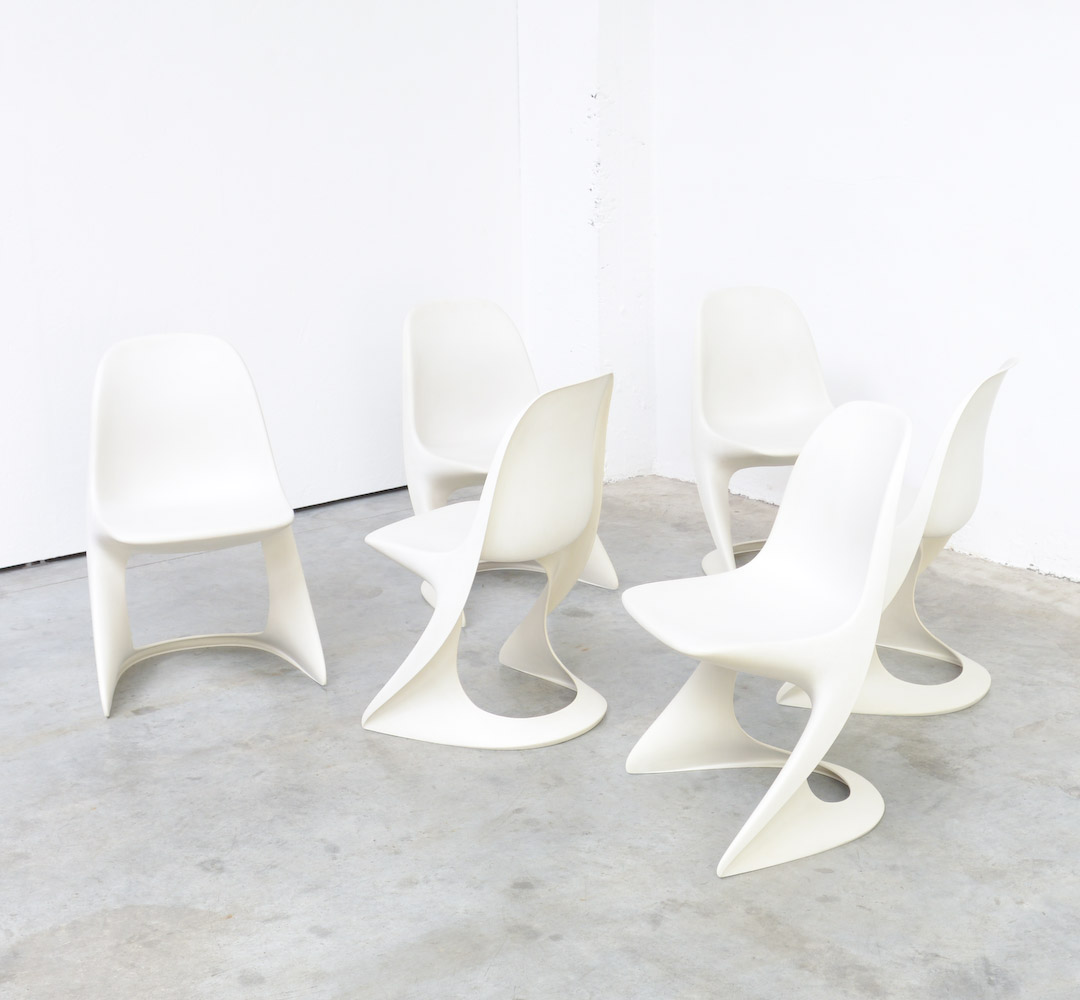White Vintage Dining Chairs by Alexander Begge for Casala, 1975 ...