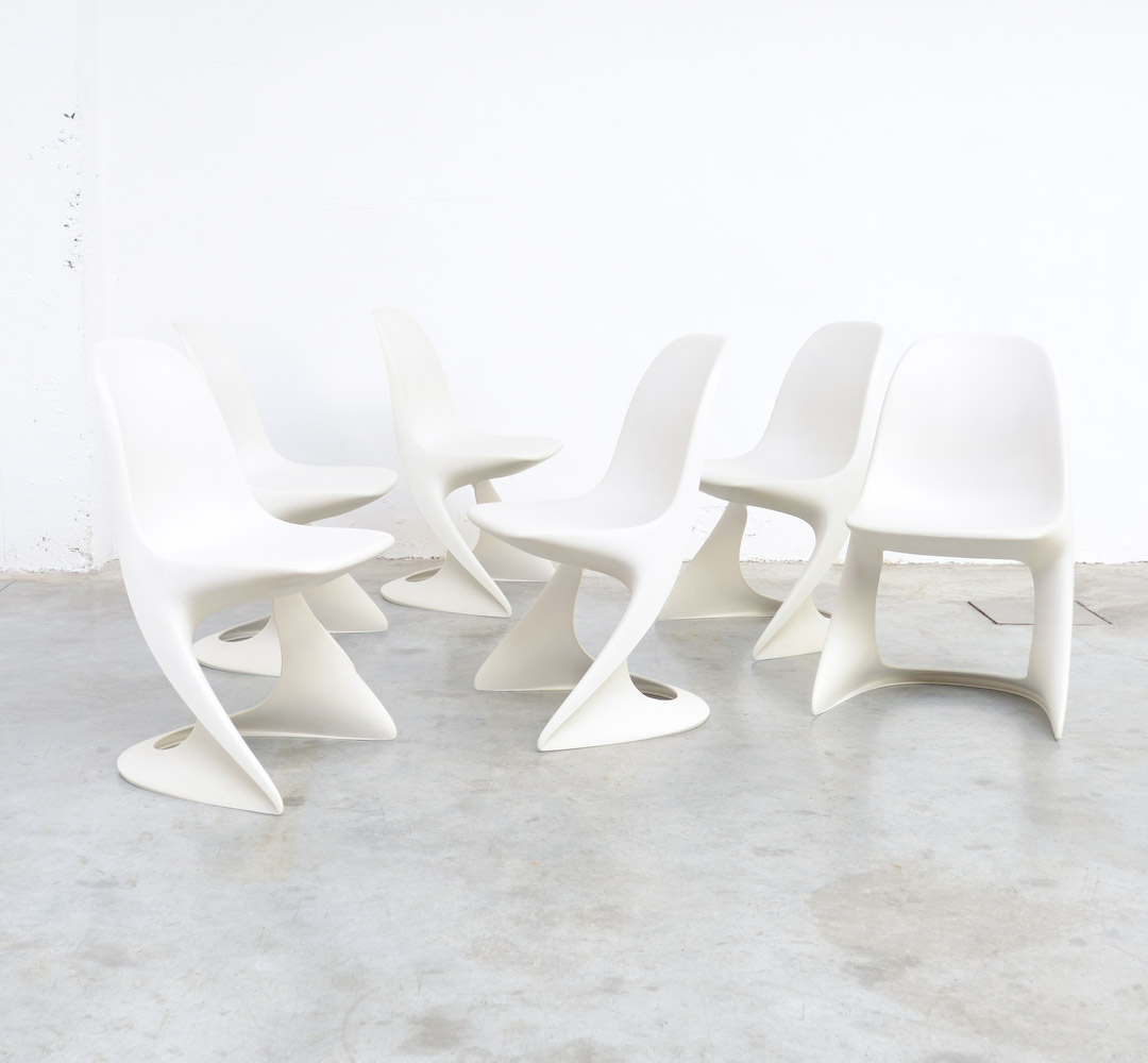 White Vintage Dining Chairs by Alexander Begge for Casala, 1975 ...