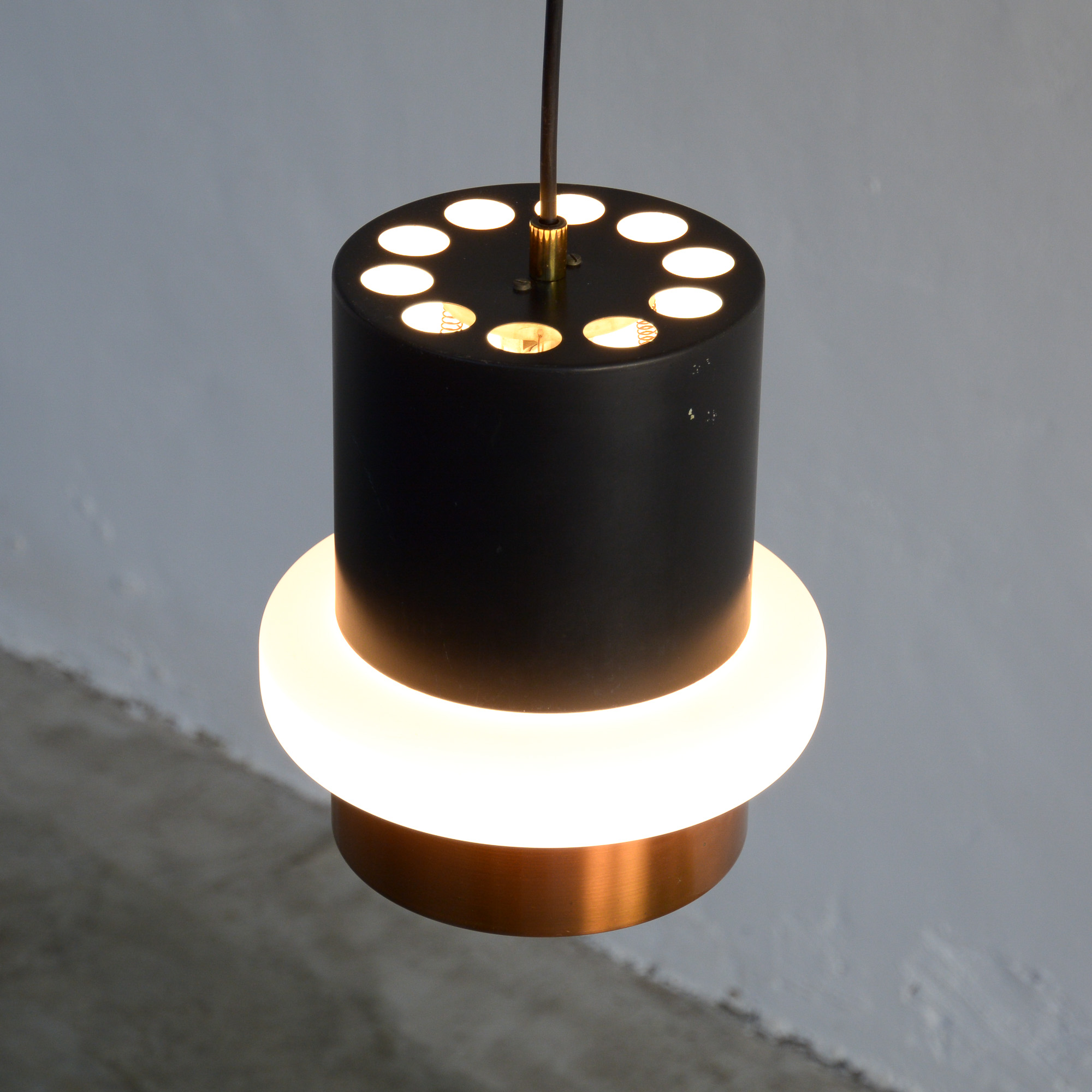 Pair of Locarno Cylindrical Pendant Lamps by Philips - Vintage Design Point