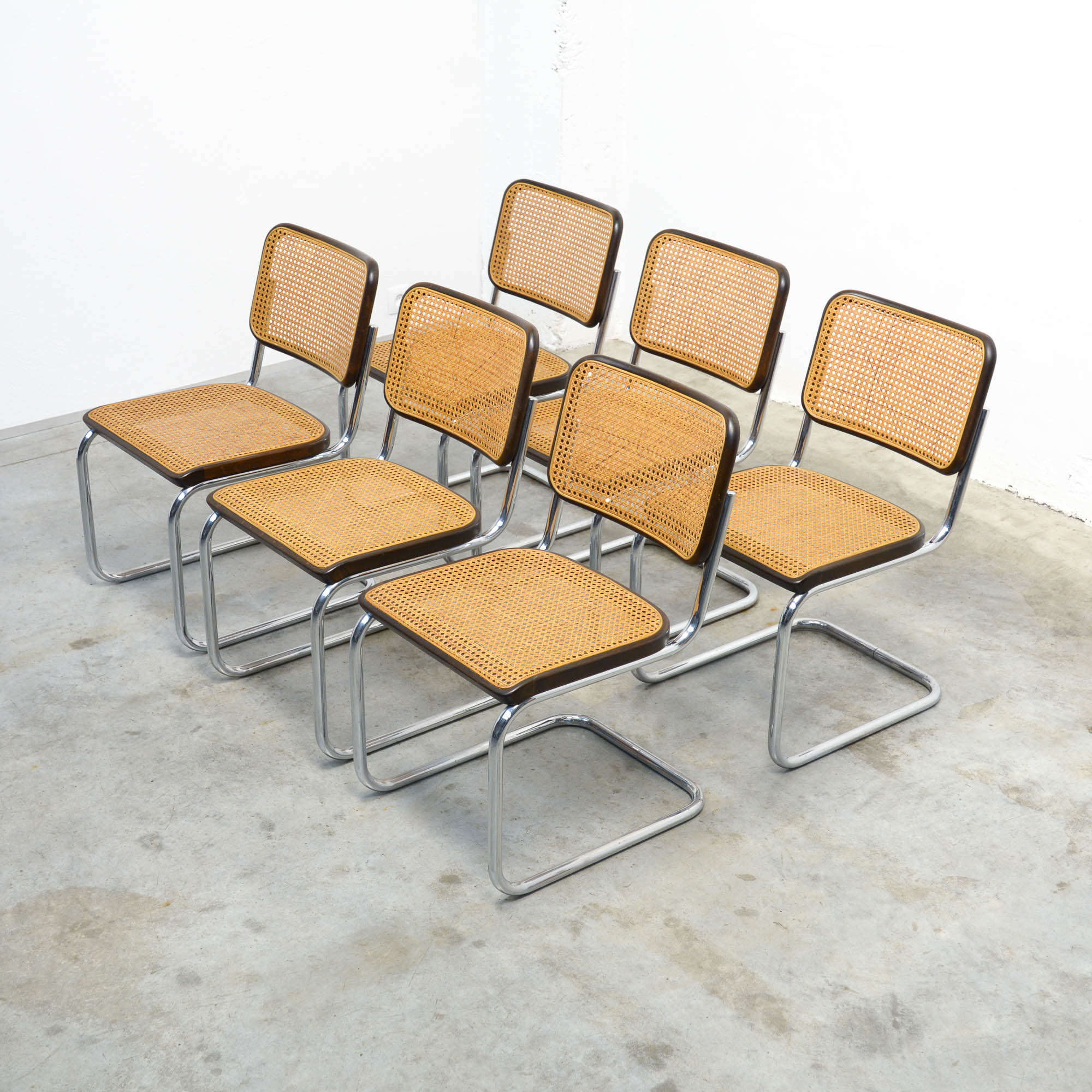 Set of 6 'Cesca' B32 Side Chairs by Marcel Breuer for Thonet - Vintage ...