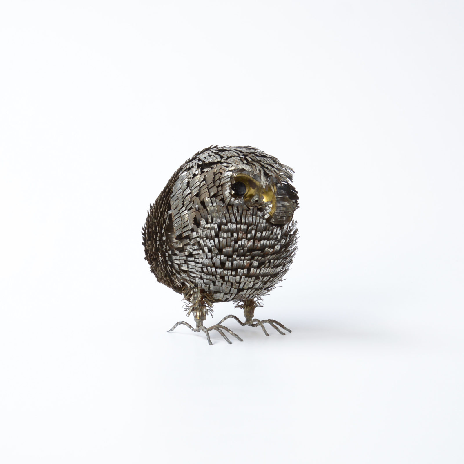 Cute Metal Owl Sculpture - Vintage Design Point