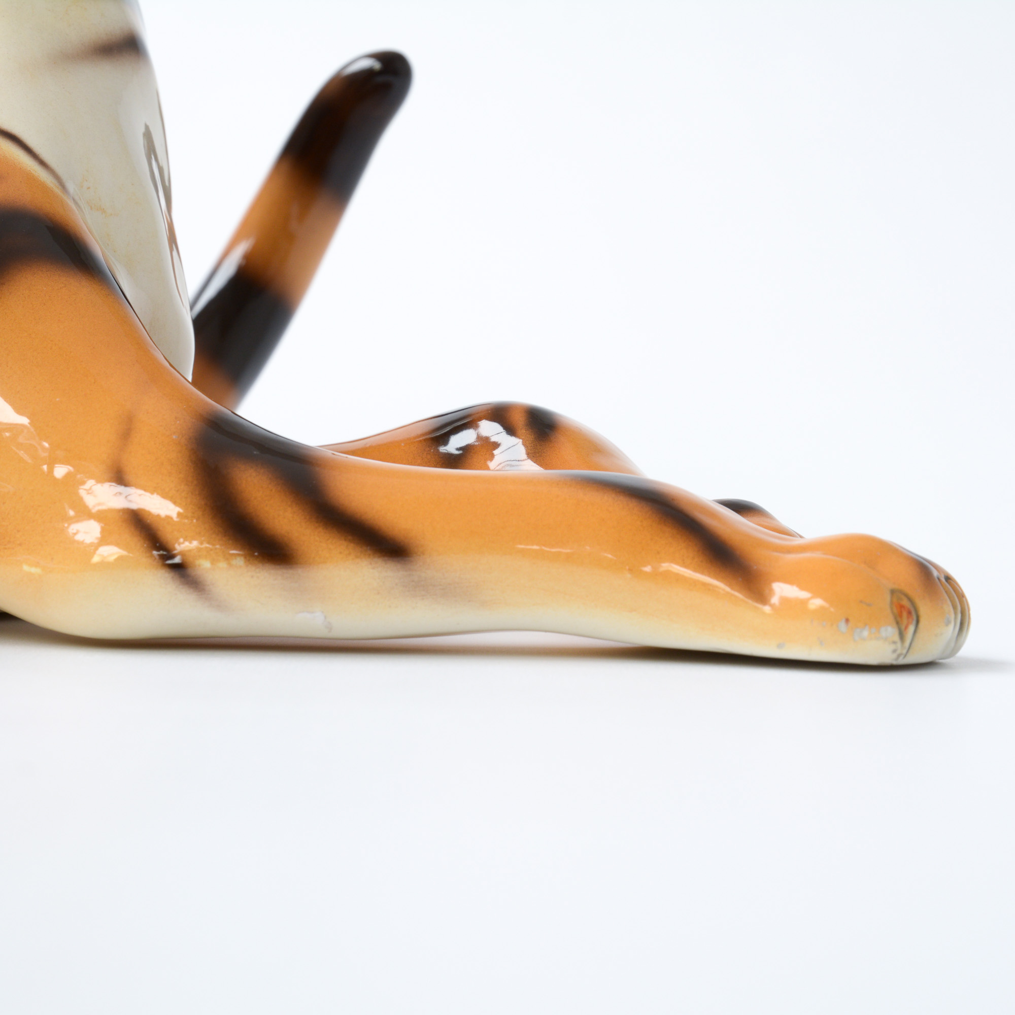 Porcelain Sculpture of Playing Tigers by Ronzan, Italy - Vintage Design ...