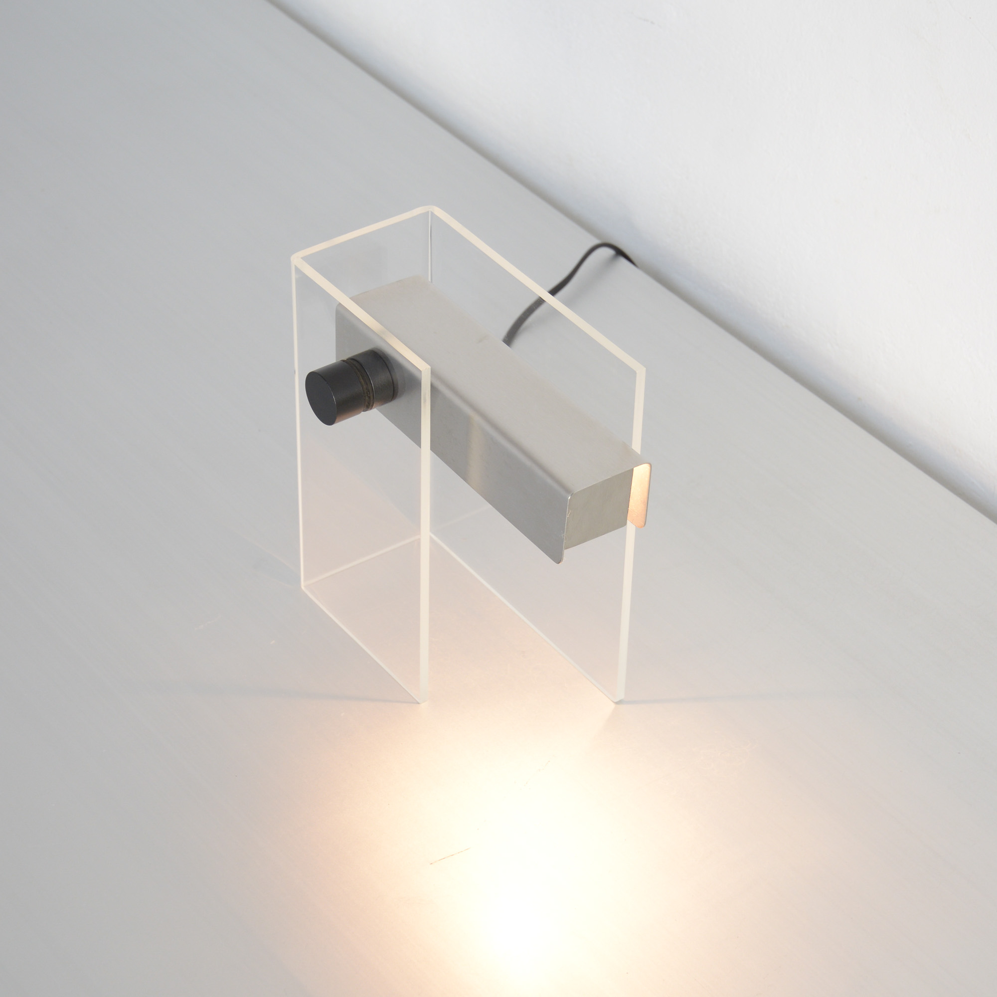 Minimalist Perspex Table Lamp by Christophe Gevers - Vintage Design Point