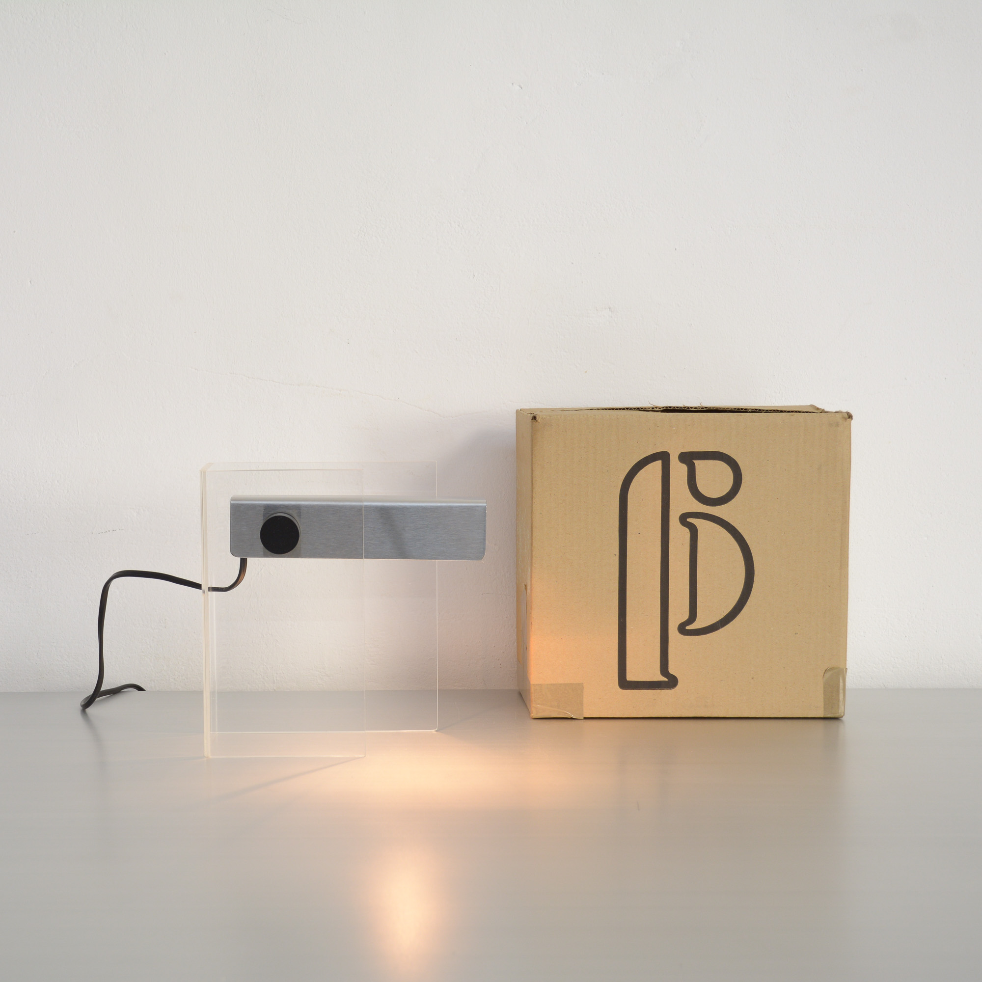 Minimalist Perspex Table Lamp by Christophe Gevers - Vintage Design Point