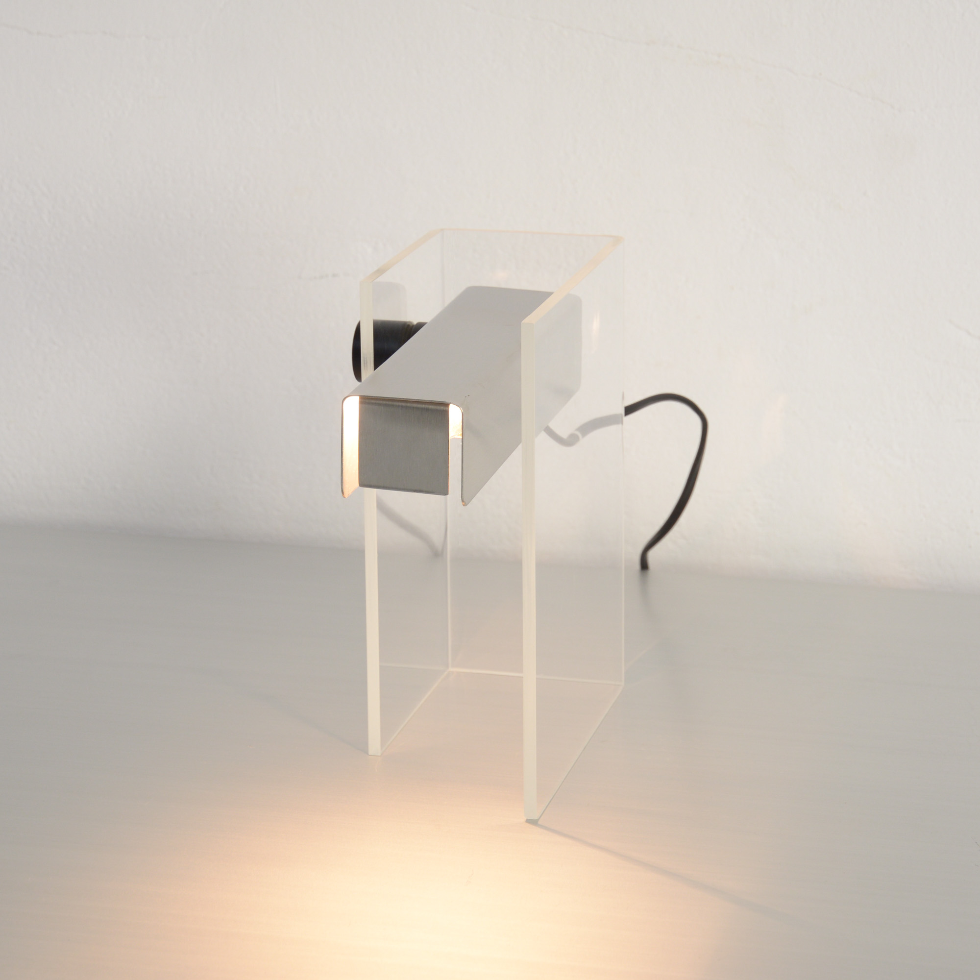 Minimalist Perspex Table Lamp by Christophe Gevers - Vintage Design Point