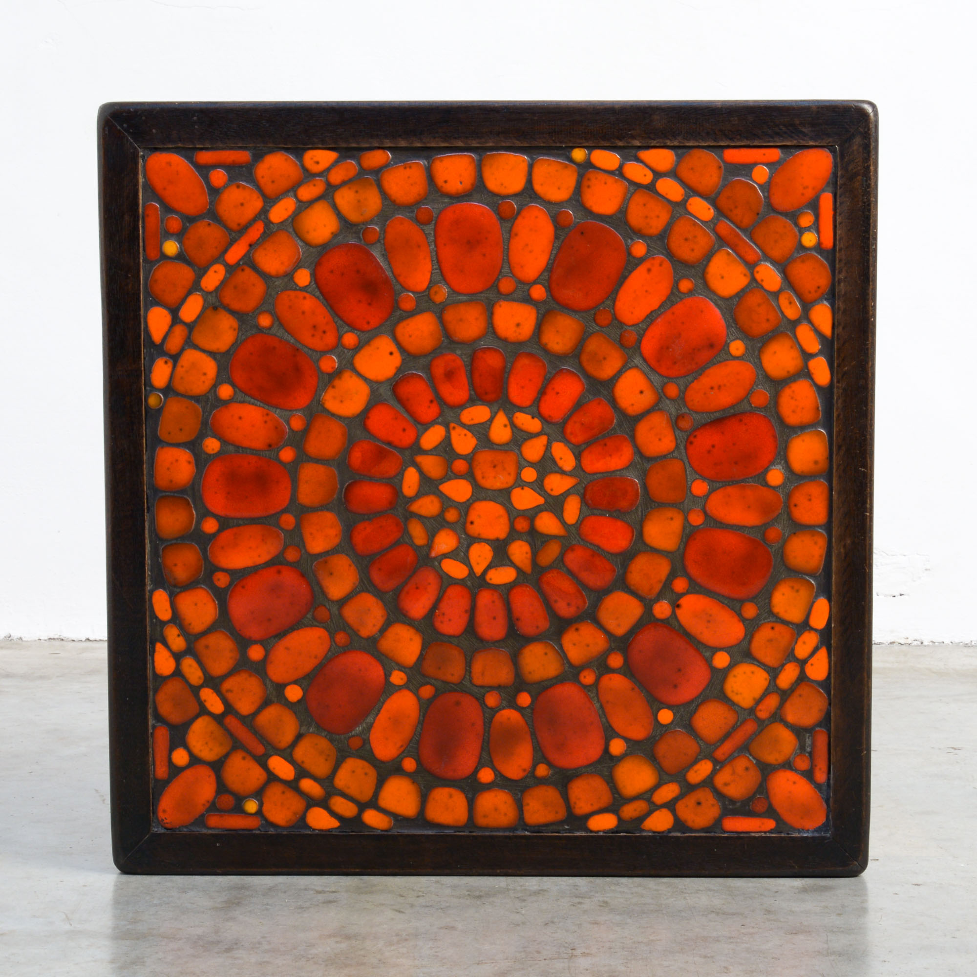 Red Ceramic Side Table - Vintage Design Point