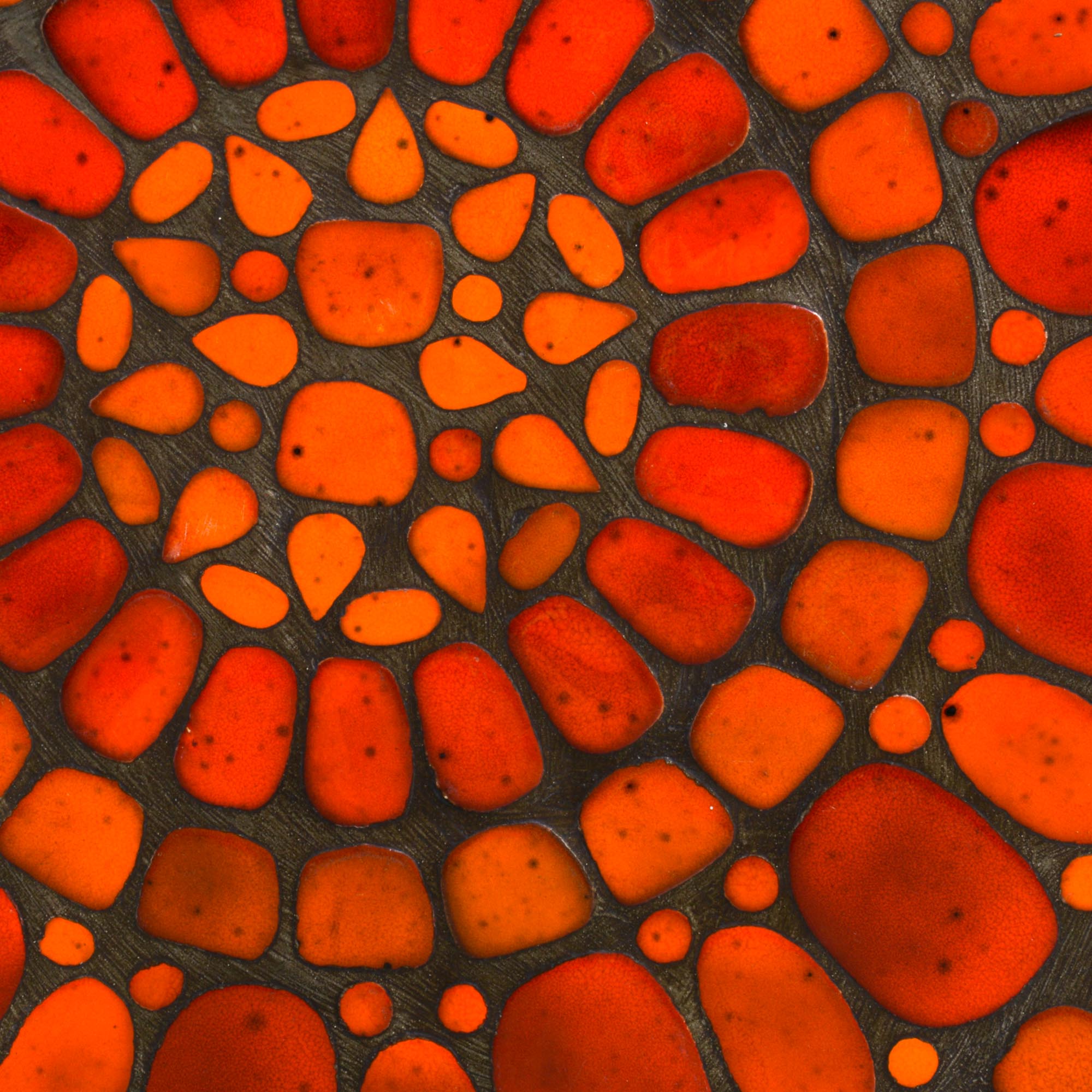 Red Ceramic Side Table - Vintage Design Point