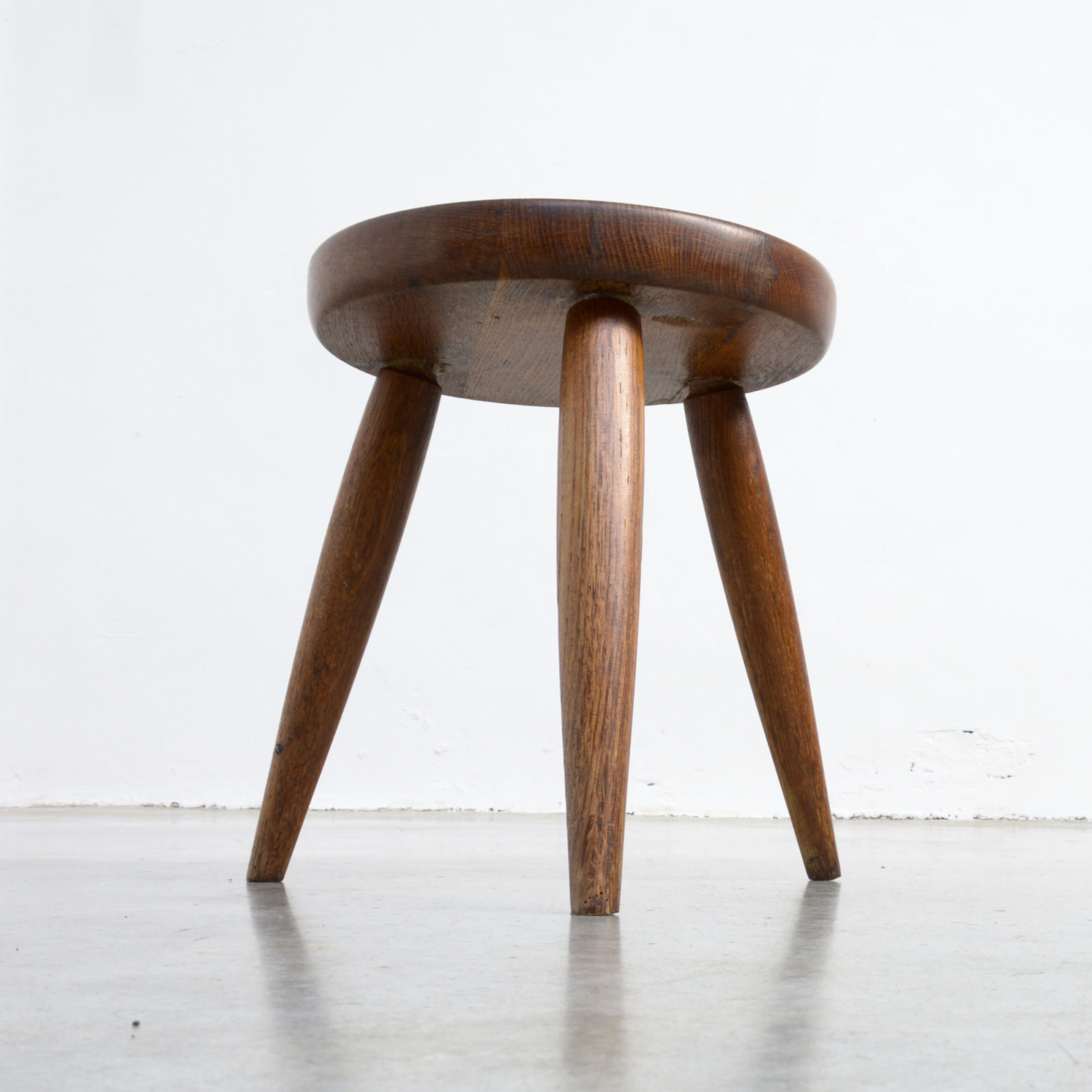 Mid-Century Wooden Stool - Vintage Design Point