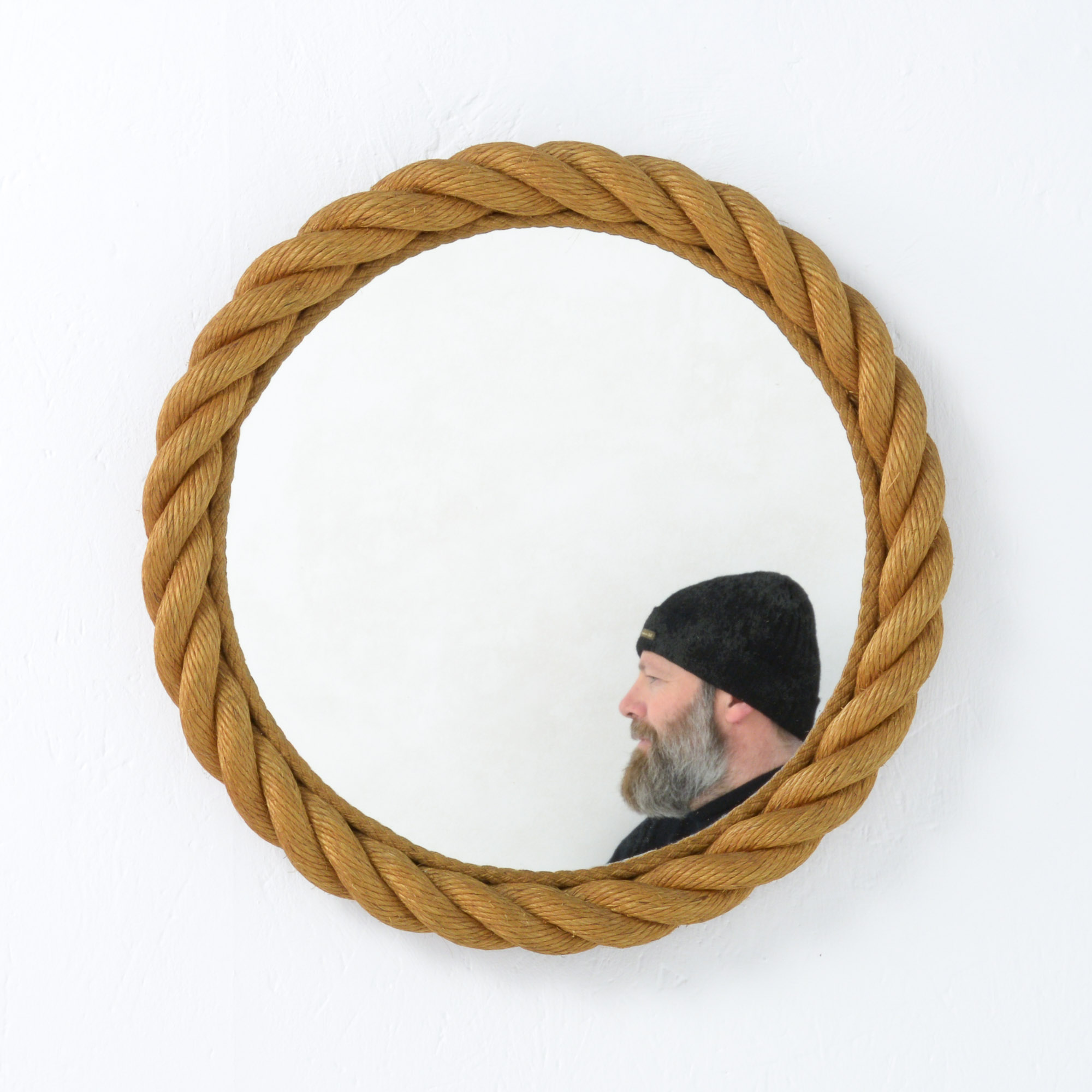 Large Rope Mirror by Audoux & Minet - Vintage Design Point