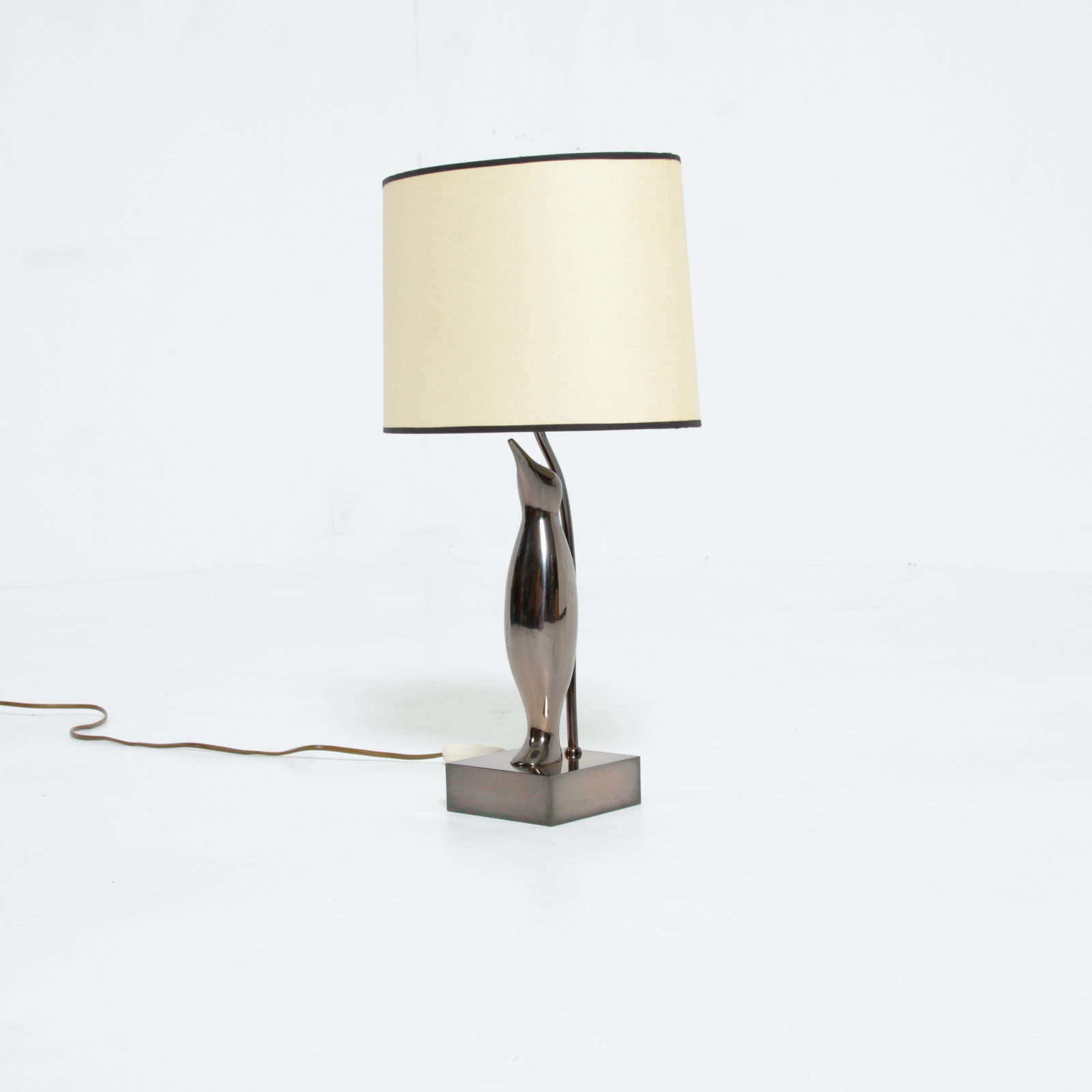 Bronze Penguin Table Lamp by Willy Daro - Vintage Design Point