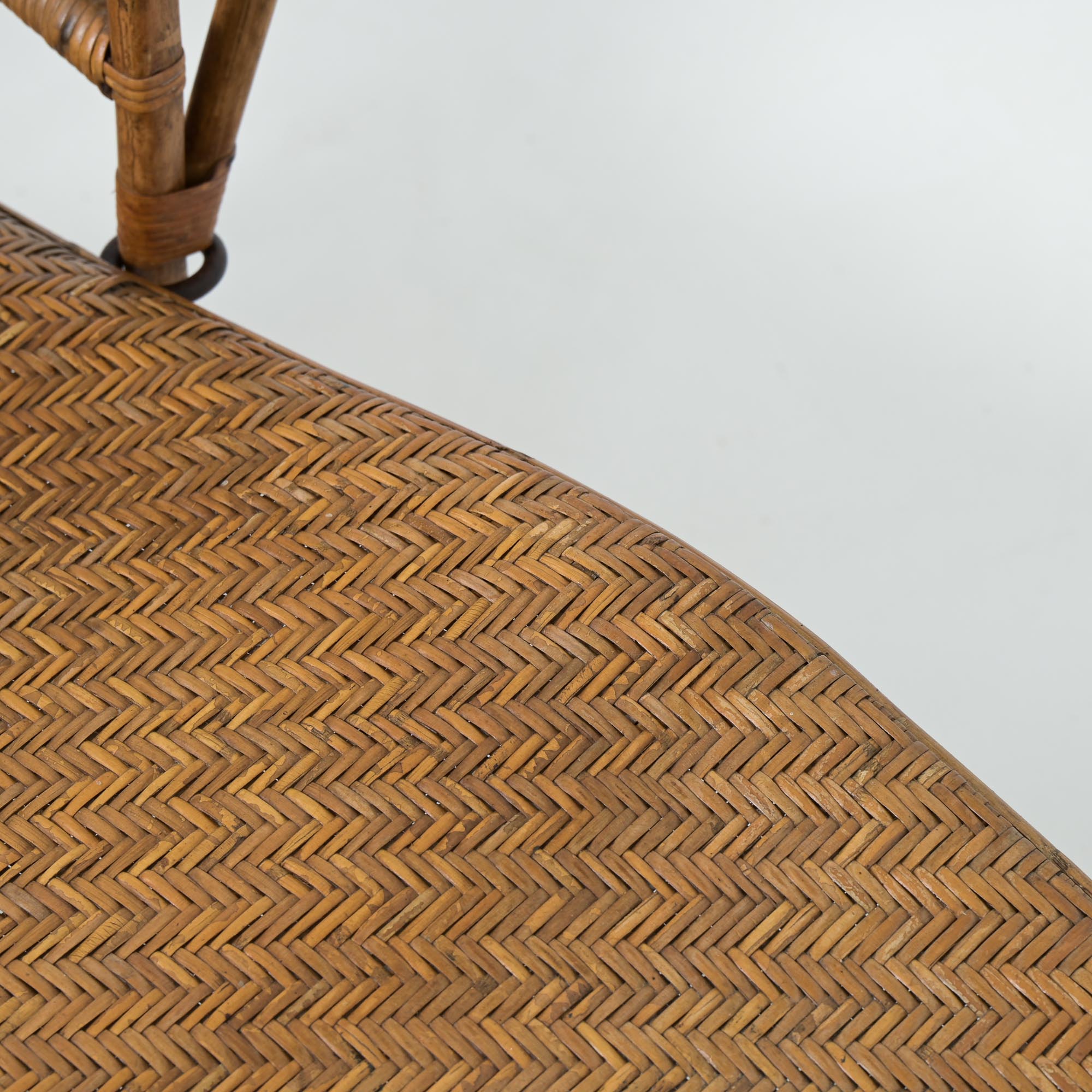 French Art Deco Rattan Lounge Chair - Vintage Design Point