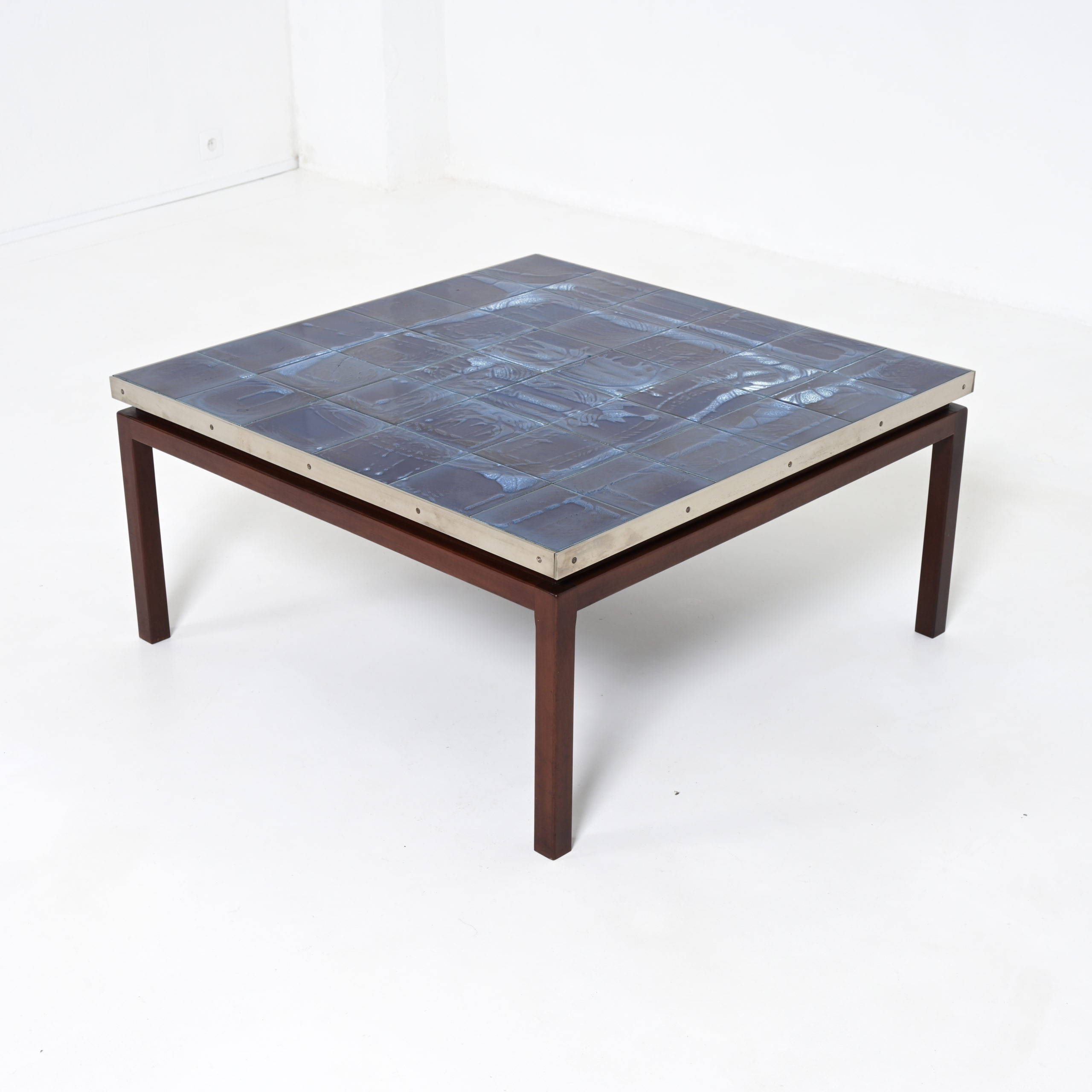 Blue Square Coffee Table by Alfred Hendrickx - Vintage Design Point